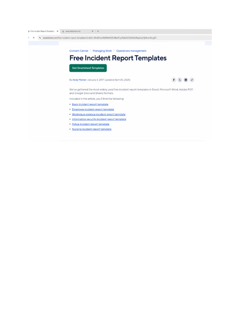 Incedent Report | PDF