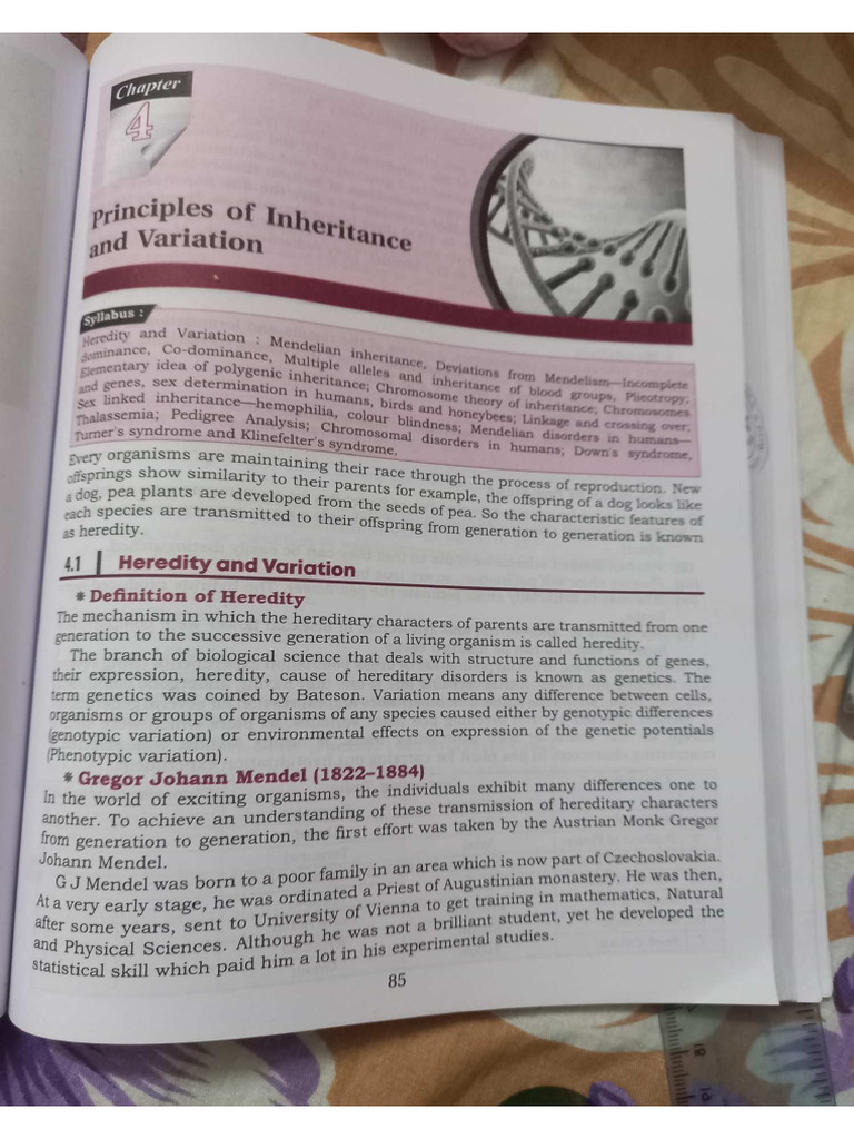 Principle of Inheritance and Variations | PDF