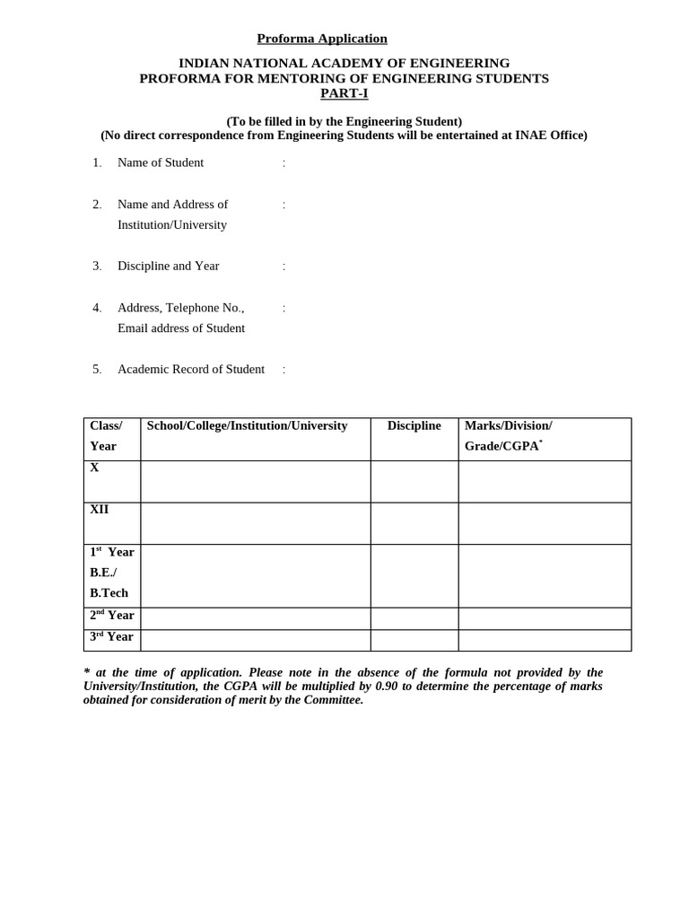 Engineering Student Mentoring Proforma | PDF | Chess | Chess Theory