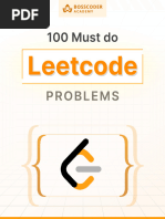 100 Must Do Leetcode Problems | PDF | Computer Data | Applied Mathematics