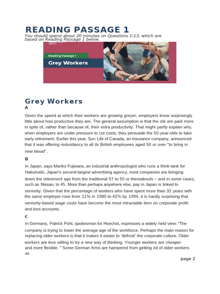 P1 判断:多选:单选3? Grey Workers | PDF | Employment | Salary