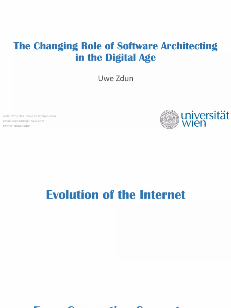 The Changing Role of Software Architecting in The Digital Age | PDF