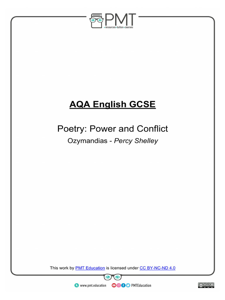 Ozymandias - Percy Shelley | PDF