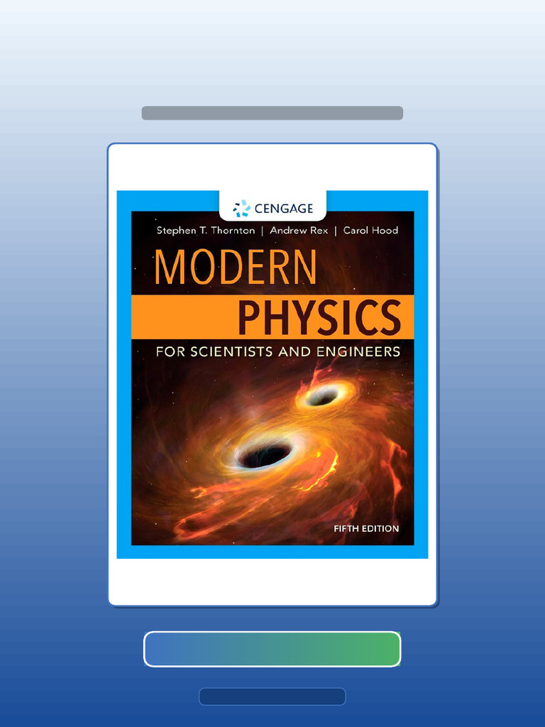 Modern Physics For Scientists and Engineers 5th Edition Stephen Thornton Andrew Rex Instructor ...
