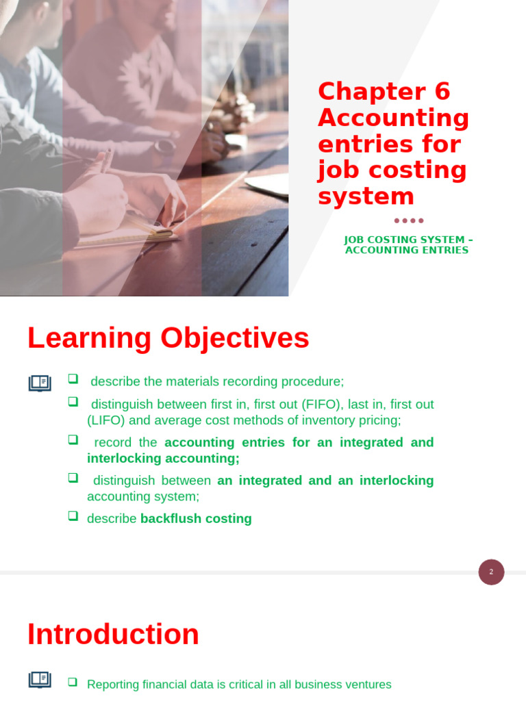 Chapter 6 - Accounting Entries For A Job Costing Sytstem Lecture Notes ...