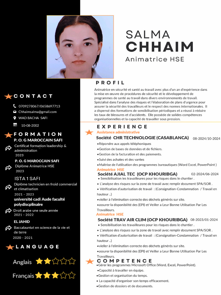 CV Salma Chhaim | PDF