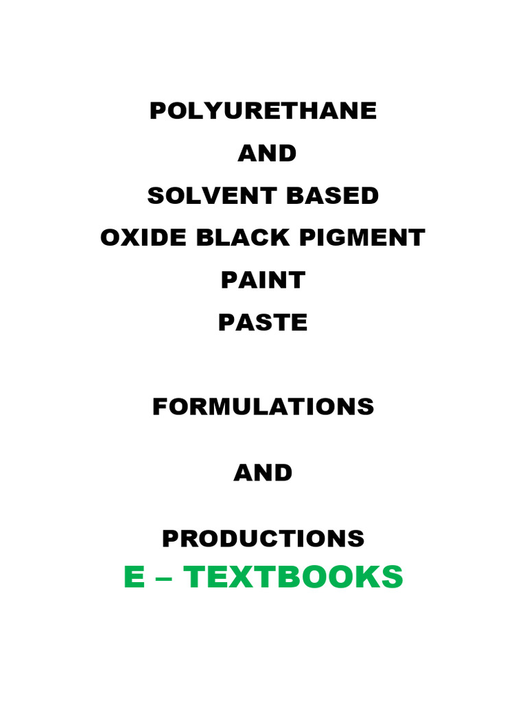 Polyurethane and Solvent Based Oxide Black Pigment Paint Paste ...