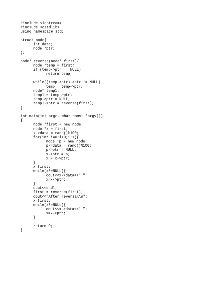 Reverse Linked List | PDF