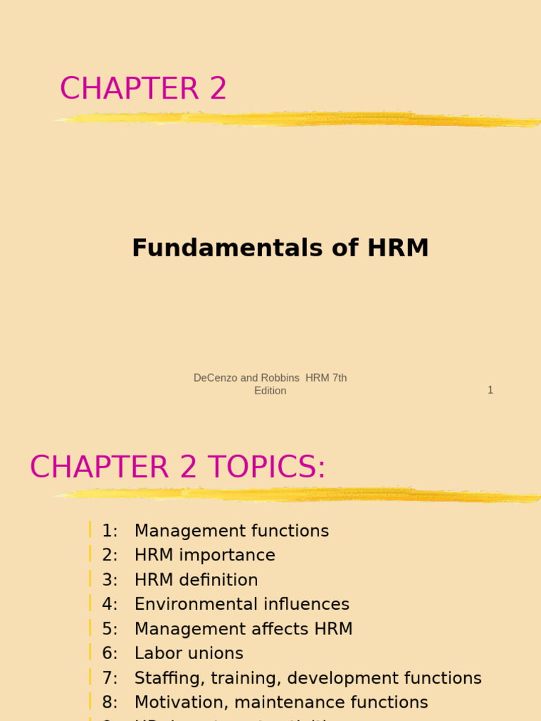 HRM Fundamentals: Key Concepts Explained | PDF | Human Resource ...