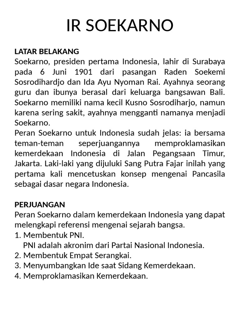 Bigrafi Ir Soekarno | PDF