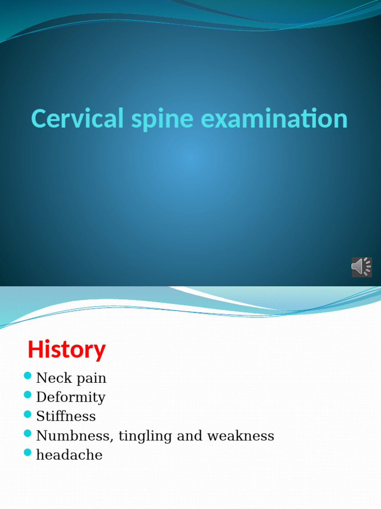 Cerv Spine Exam | PDF