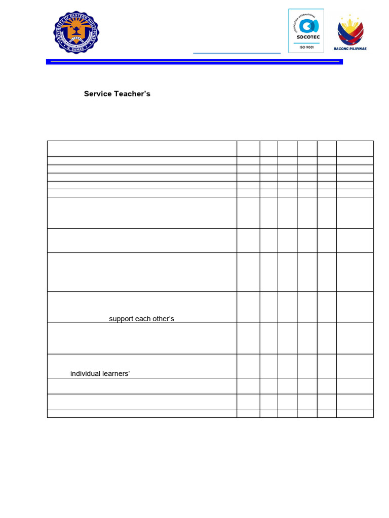 Evaluation Sheet Classroom Advisory Tasks | PDF | Learning | Teachers
