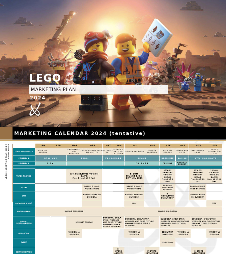 2024 LEGO Tentative Marketing Calendar | PDF