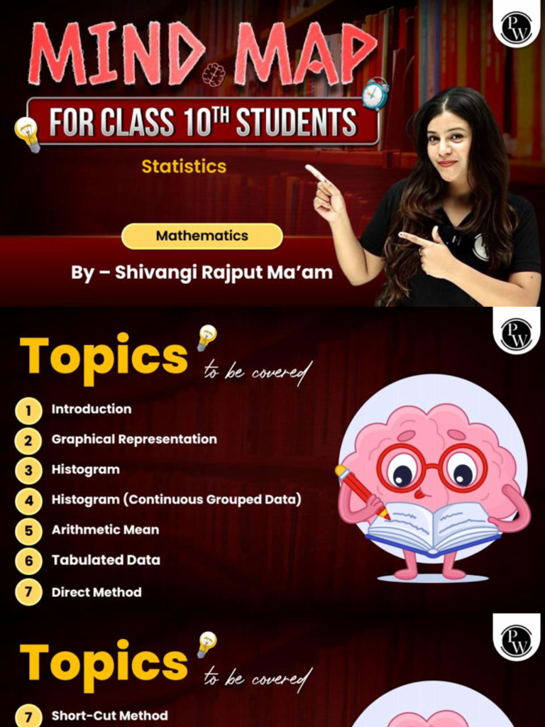 Statistics - Class Notes - Class 10th ICSE Mind Map Series | PDF