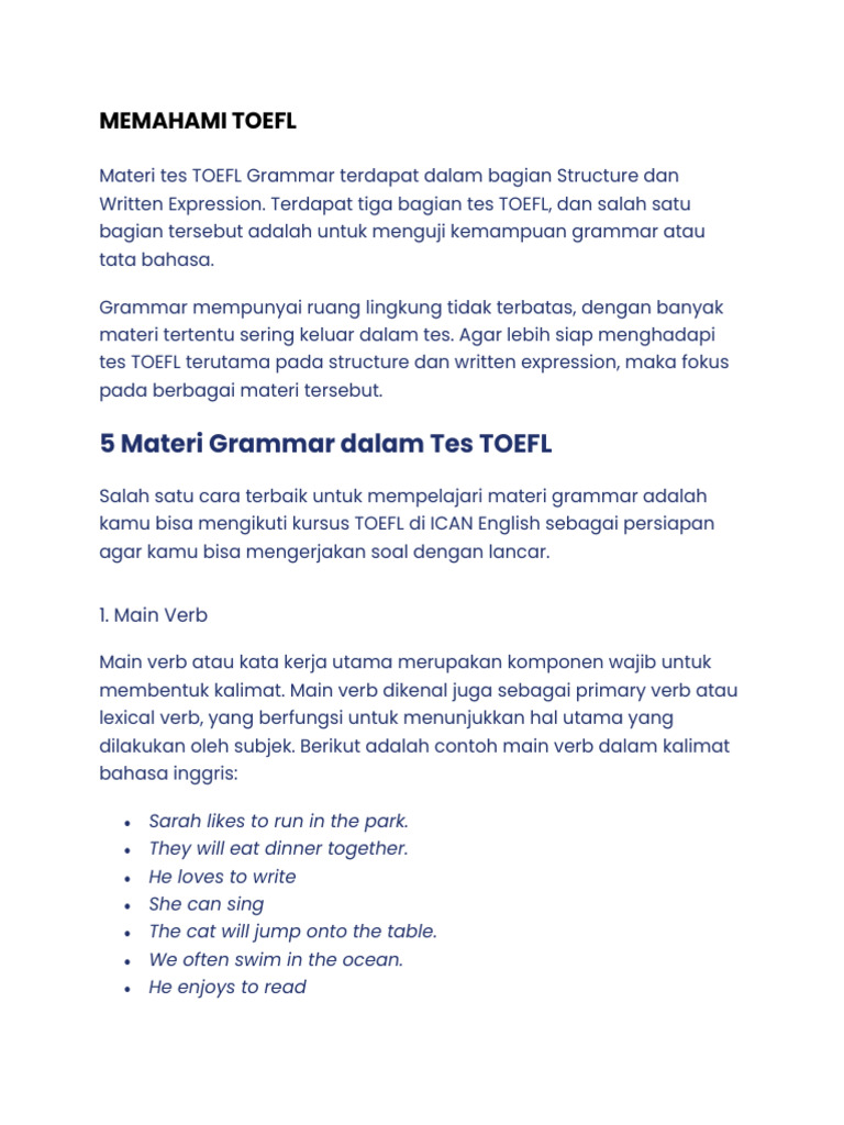 Memahami Toefl | PDF
