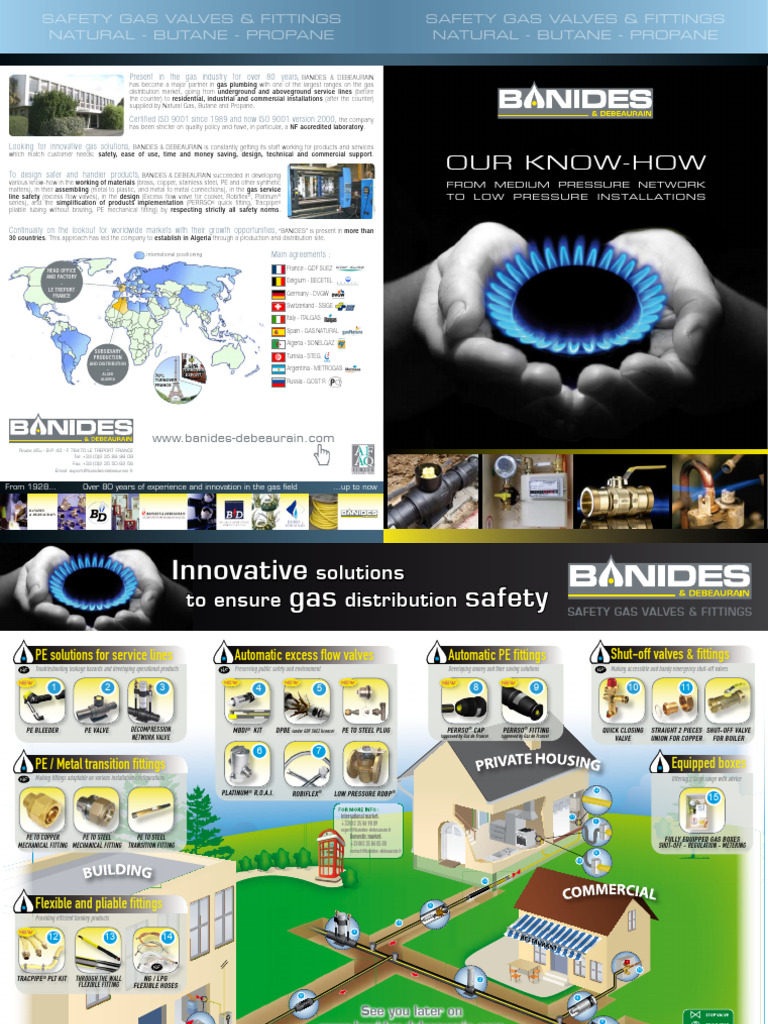Banides Gas Valves Fittings Flexible Hoses Regulators | PDF | Valve ...
