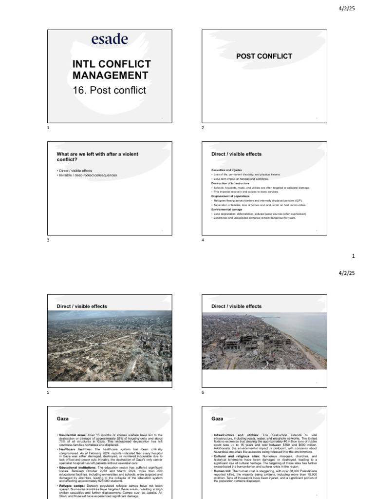 ICM 16 - Post Conflict Resolution | PDF | Peacebuilding | Transitional ...