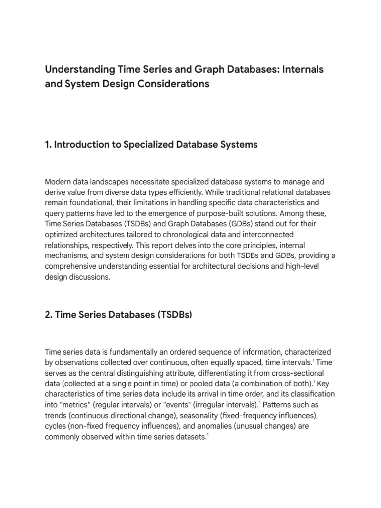 Time-Series, Graph Database Deep Dive | PDF | Database Index | Databases