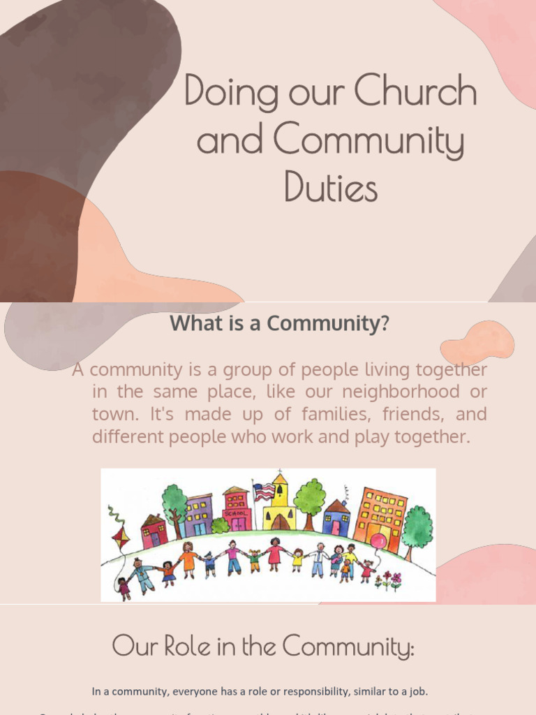 Duties and Responsibilities at Home School Community and Church | PDF