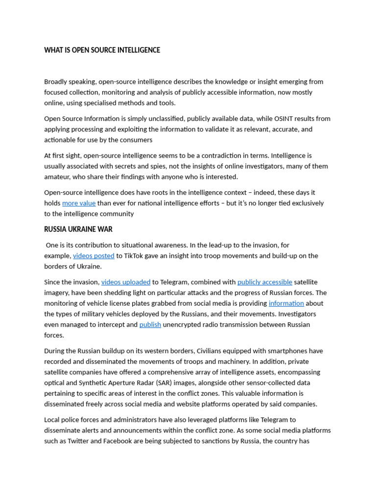 Understanding Open Source Intelligence | PDF | Data