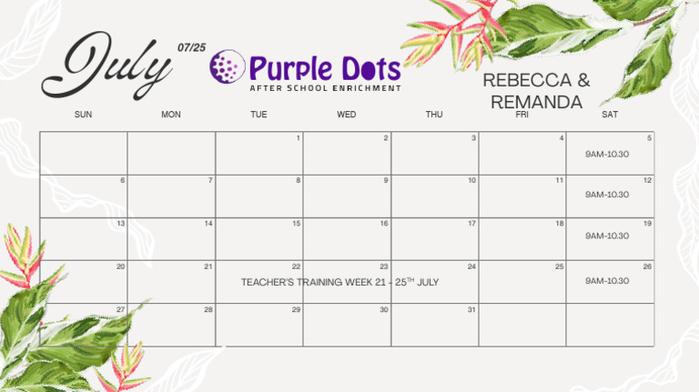 Rebecca & Remanda Training Week | PDF