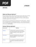 AP Literary Devices List | PDF | Poetry | Narration