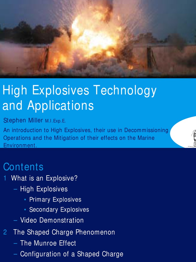 Explosives | Explosive Material | Shock Wave