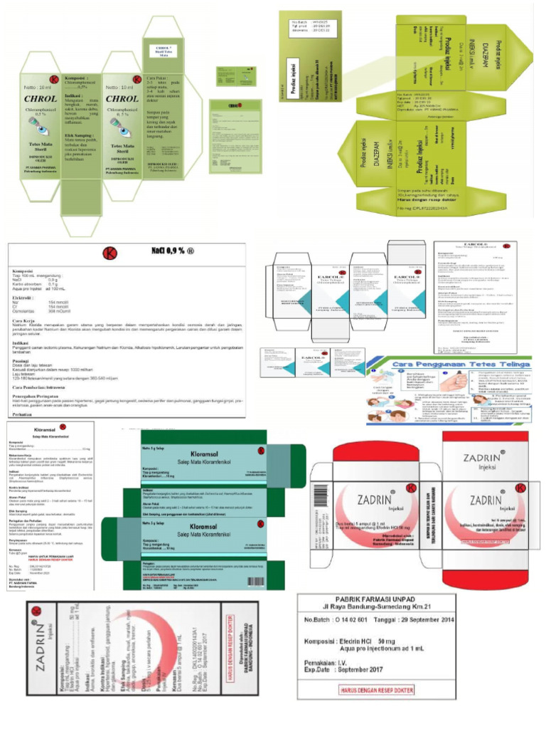 Wadah Label Etiket Obat FTS | PDF