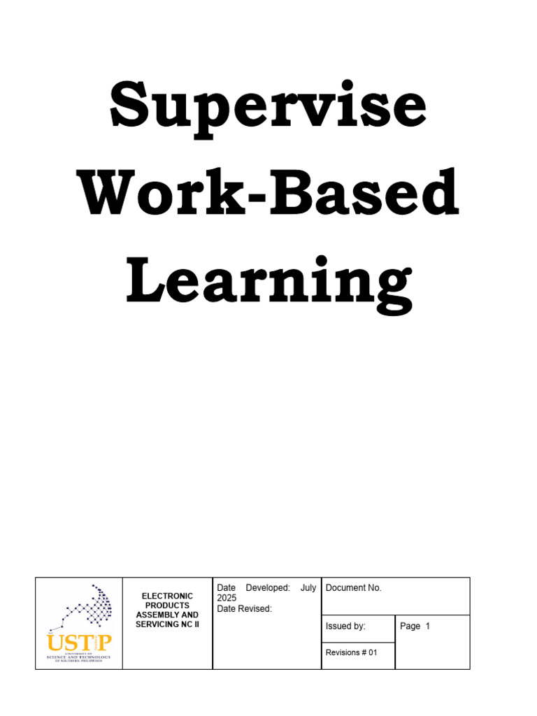 GROUP 2 Supervise Work-Based Learning | PDF