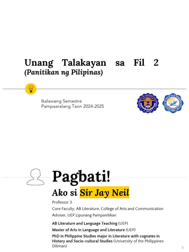 Panitikan Lesson 1 2 | PDF