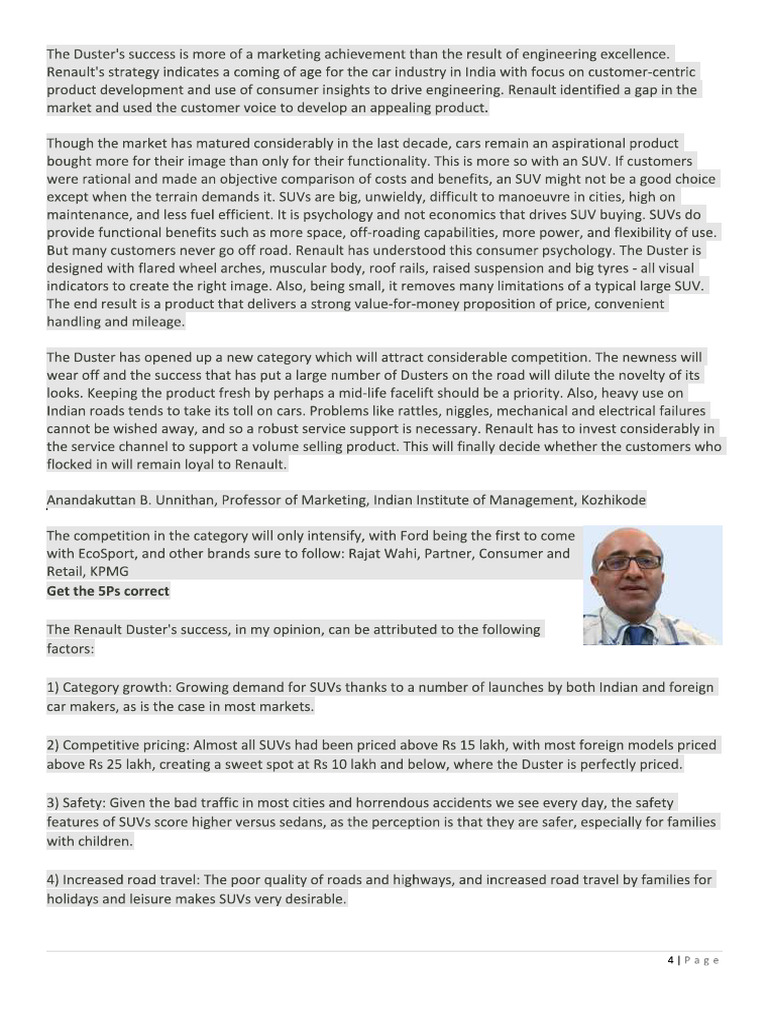 Case Study - Dusting Off Competition 4 | PDF