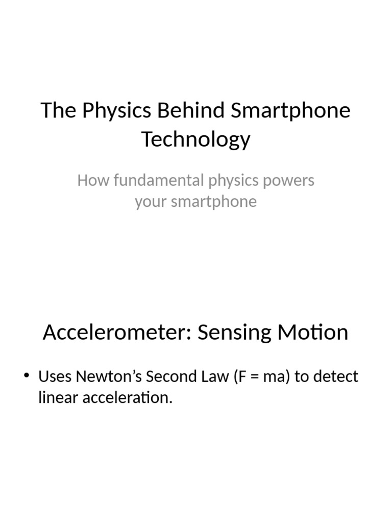 Physics of Smartphones With Images | PDF