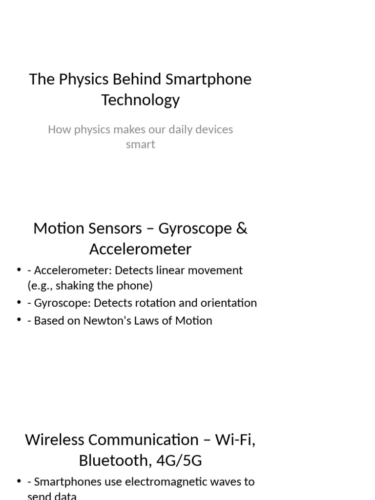 Physics of Smartphones Presentation | PDF