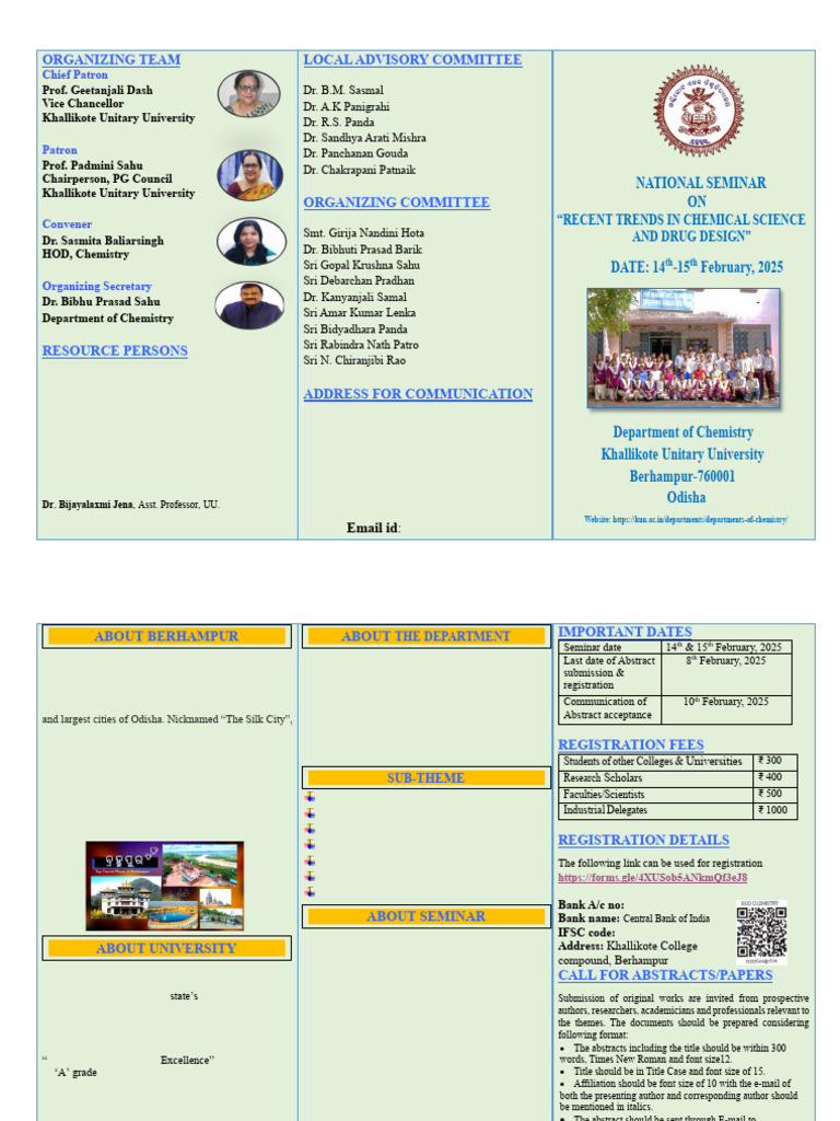 Brochure Chemistry Ns | PDF | Chemistry | Physical Sciences