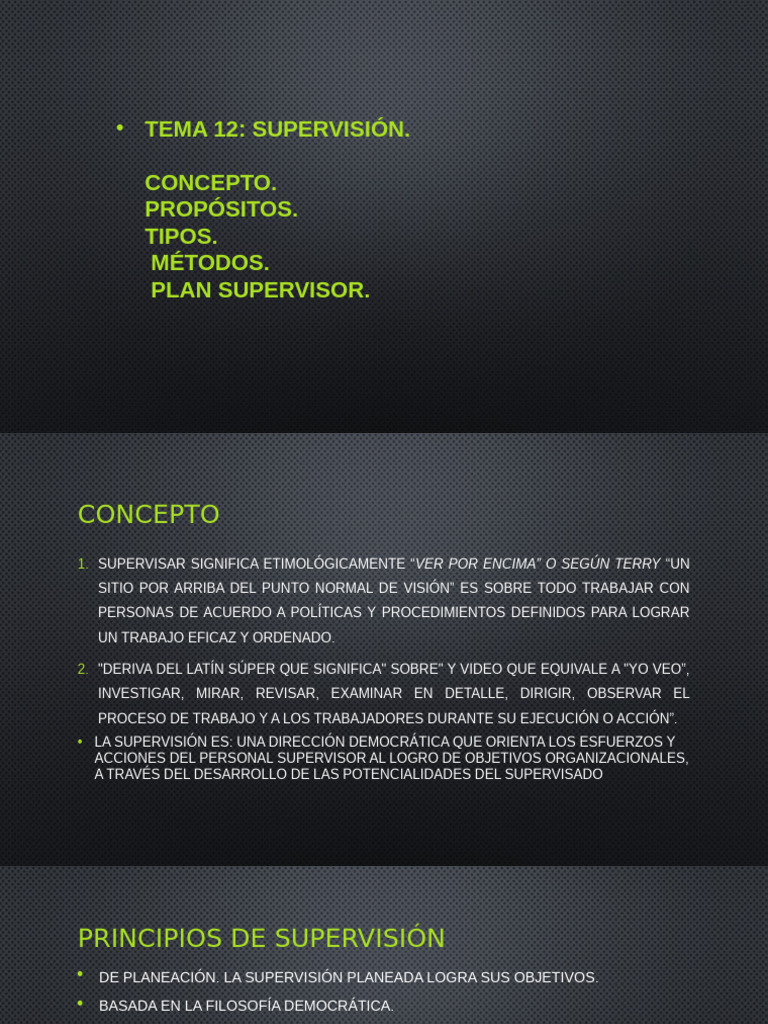 Tipos y Métodos de Supervisión Efectiva | PDF | Enfermería | Planificación