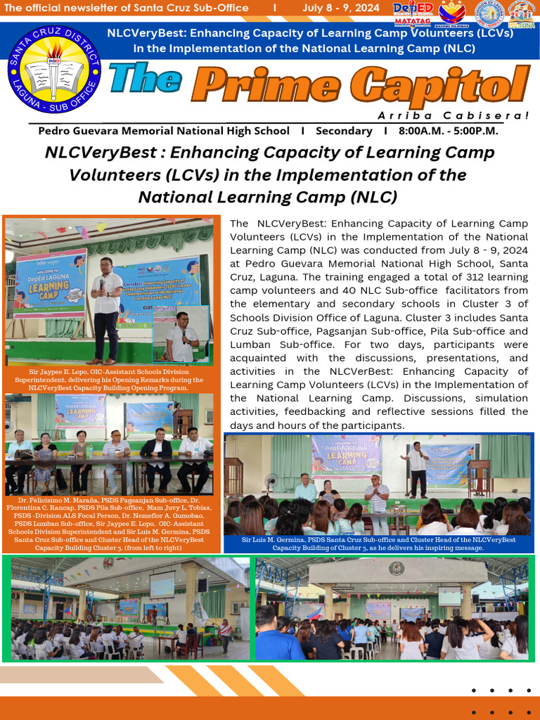 NLCVeryBest: Training for Learning Camp Volunteers | PDF | Teaching ...