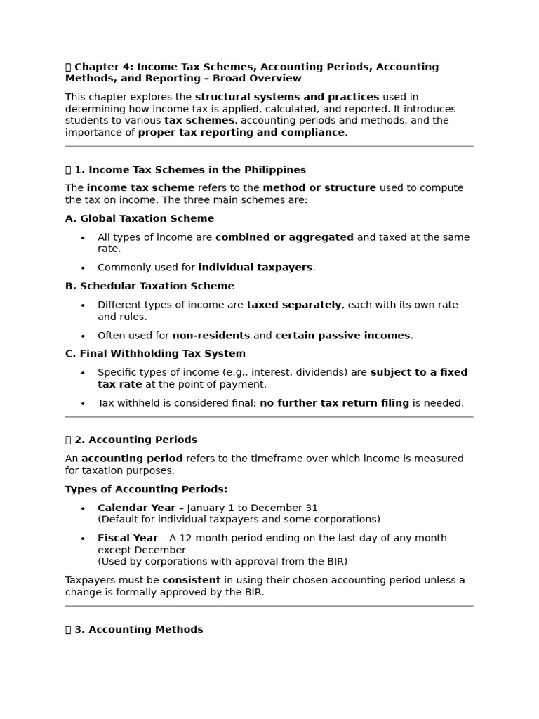 Chapter 4: Income Tax Overview | PDF | Income Tax | Taxes