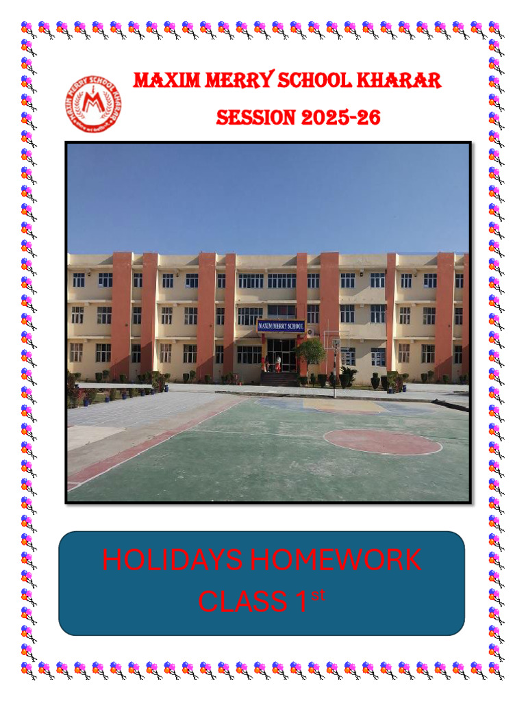 Class 1 Holiday Homework Guidelines | PDF