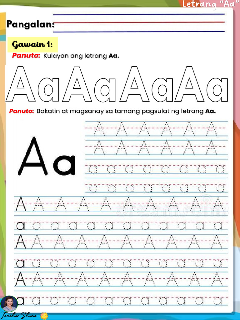 Letters Aa ZZ TAGALOG WORKSHEETS 5 Different Activities Each Letters ...