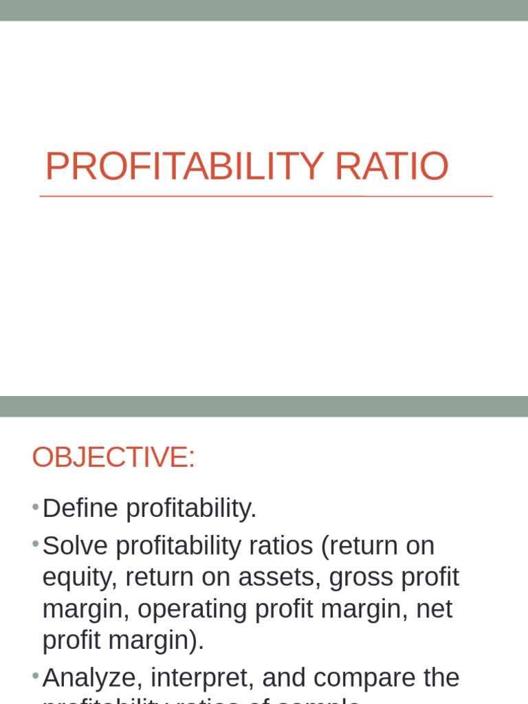 Understanding Profitability Ratios | PDF | Equity (Finance) | Income