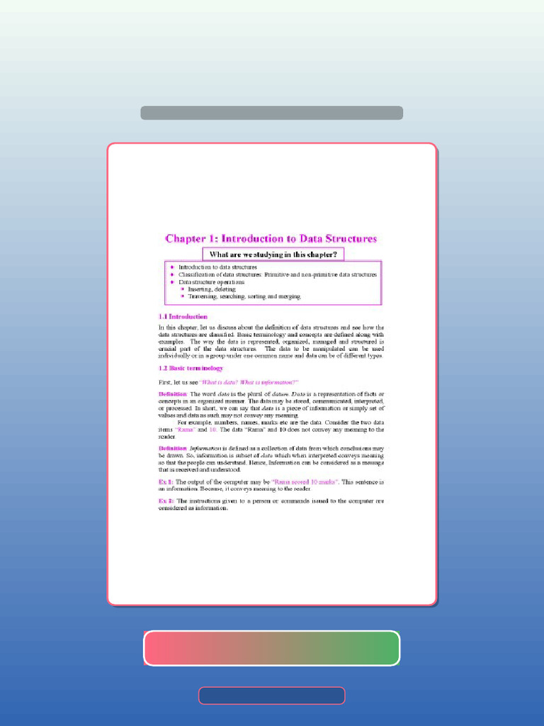 Data Structures and Applications a Simple and Systematic Approach Padma ...