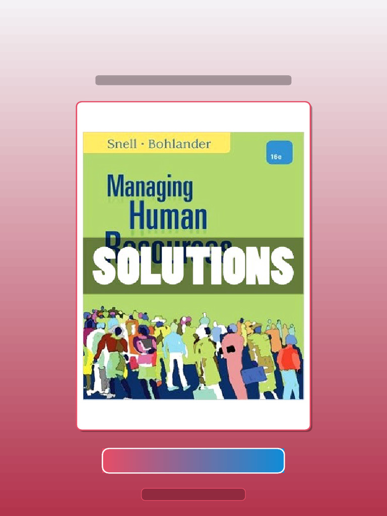 Managing Human Resources 16 Ed Snell Ebook and TestBank Bundle Fast ...