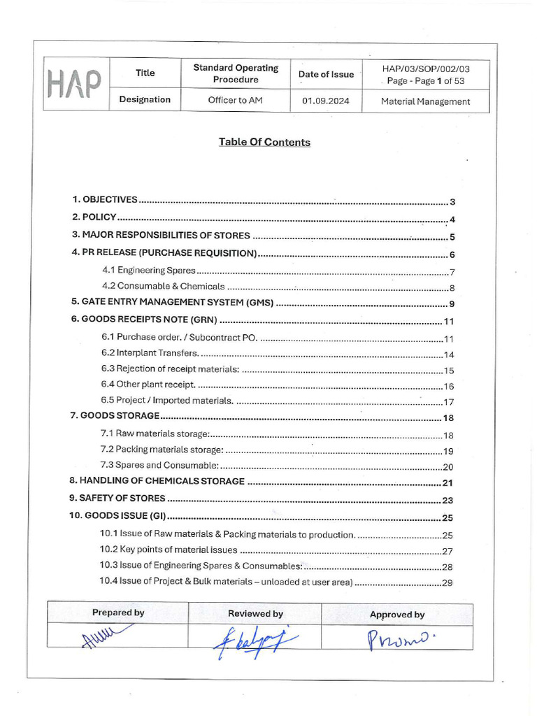 SOP - Officer To AM (Scan Copy) | PDF