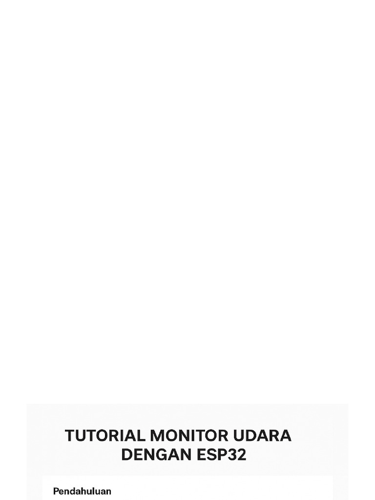 Final Tutorial Monitor Udara ESP32 MQ135 | PDF