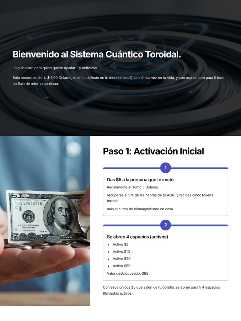 Bienvenido Al Sistema Cuantico Toroidal | PDF