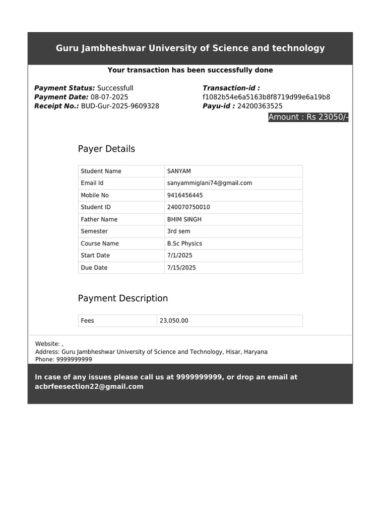 Fee Slip | PDF