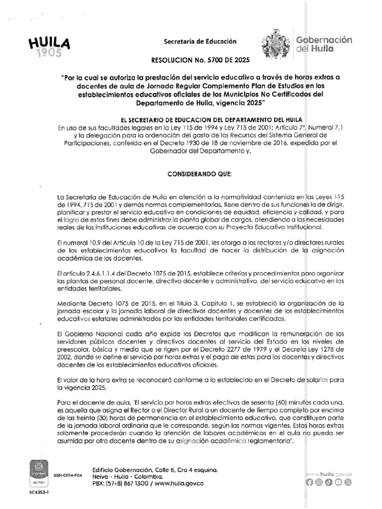 He-5700-Complemento Plan de Estudios | PDF