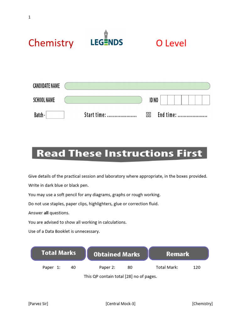 O Level Central Mock-3 2 | PDF
