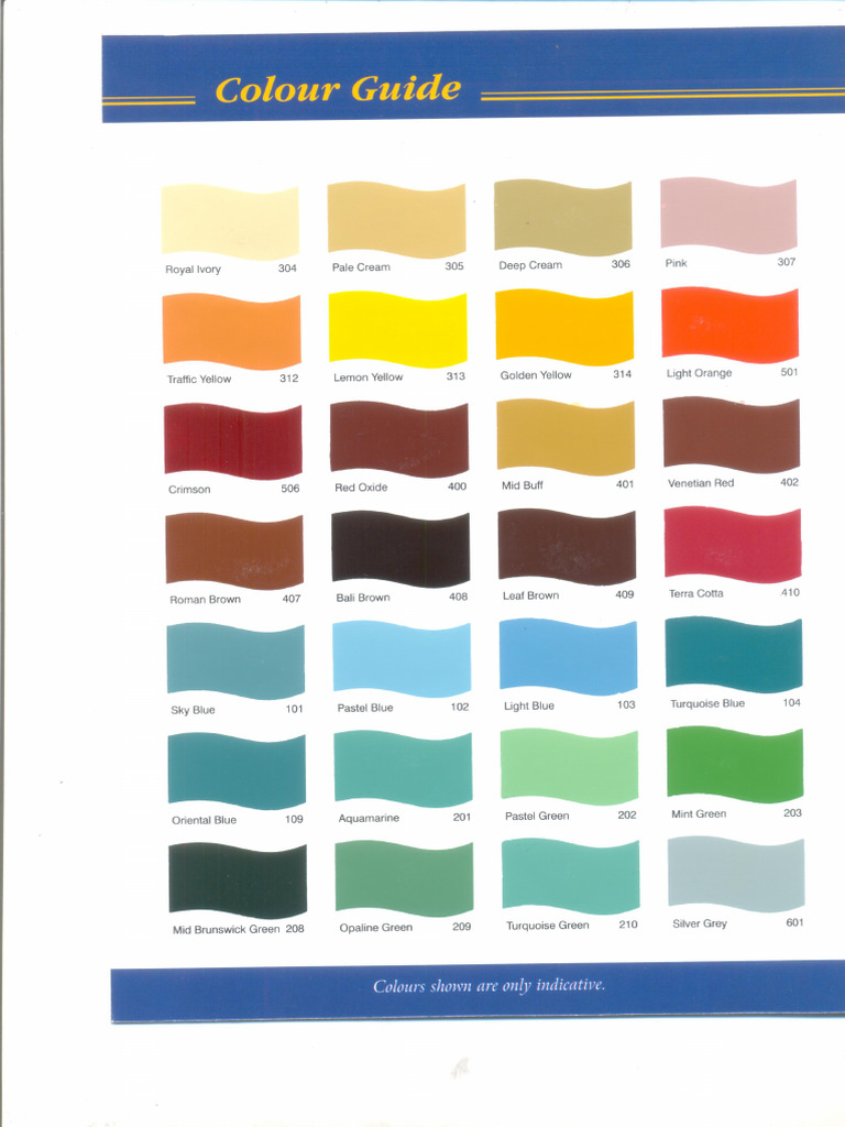 Pigment Shade Card 1 | PDF