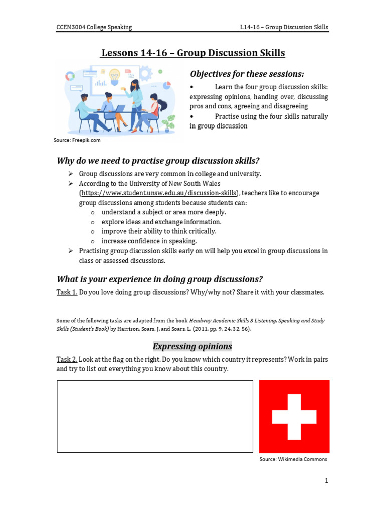 Lessons 14-16 Group Discussion Skills | PDF | Educational Technology ...